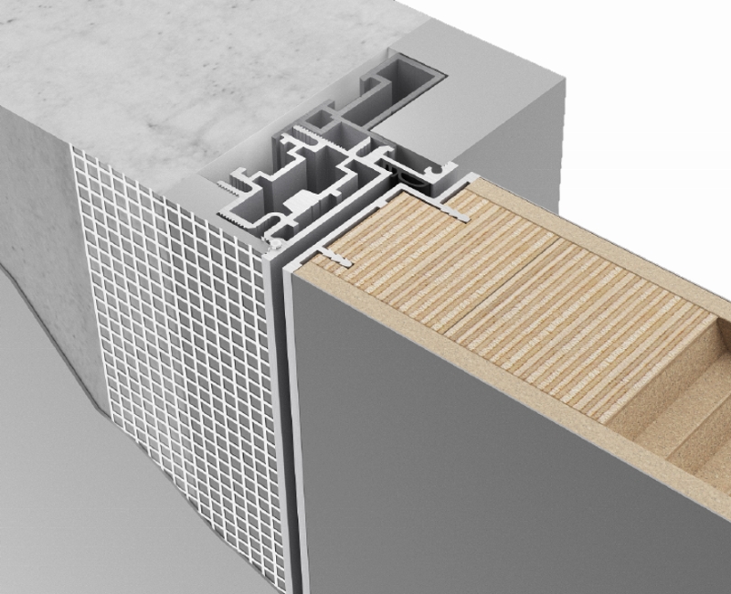 Doors on a hidden door frame. Various finishes