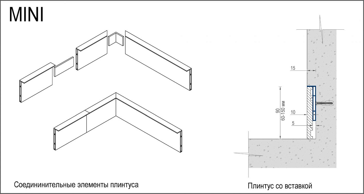 Invisible baseboard MINI